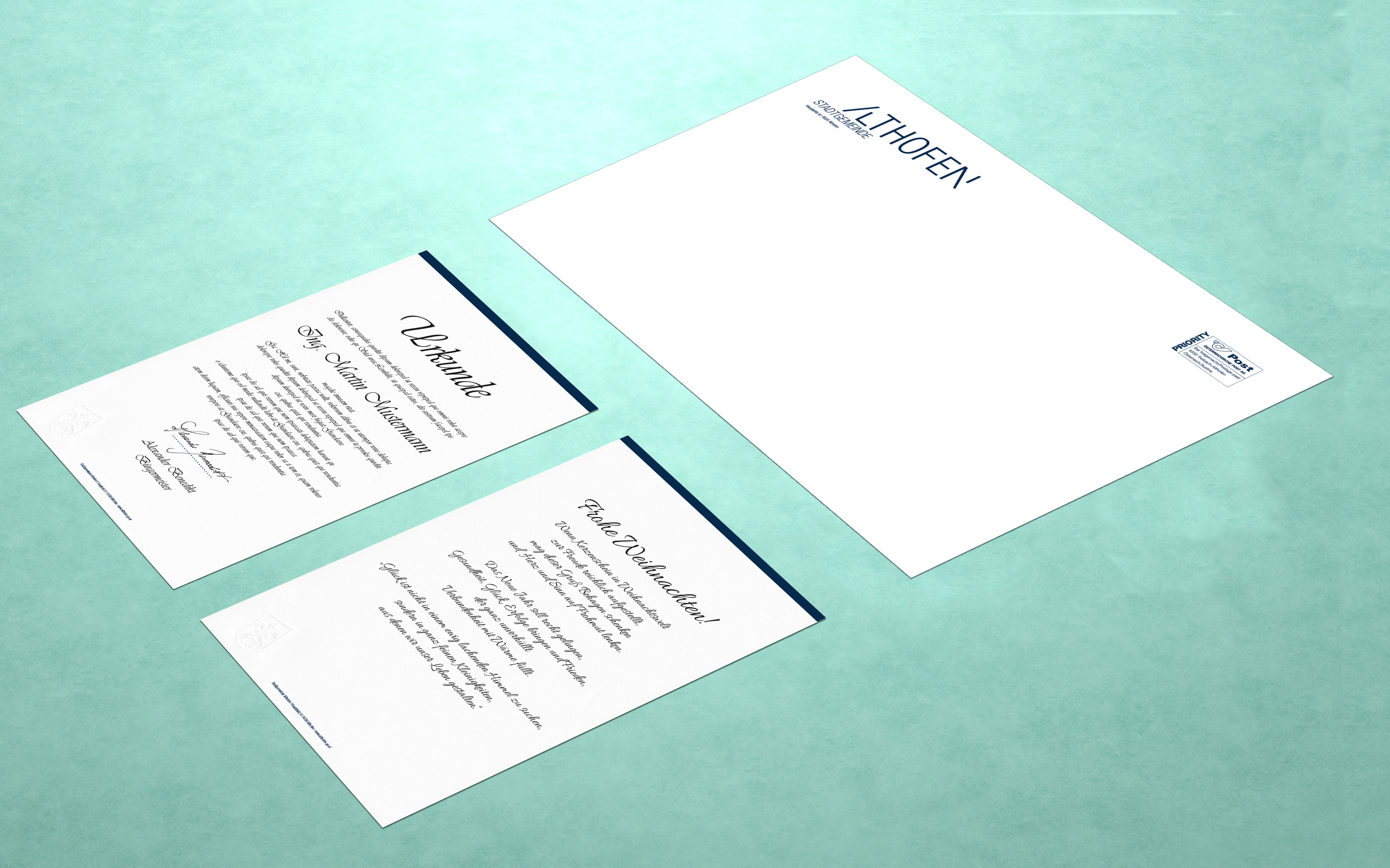 Edles Briefpapier mit Kuvert – design in time werbeagentur in Kärnten